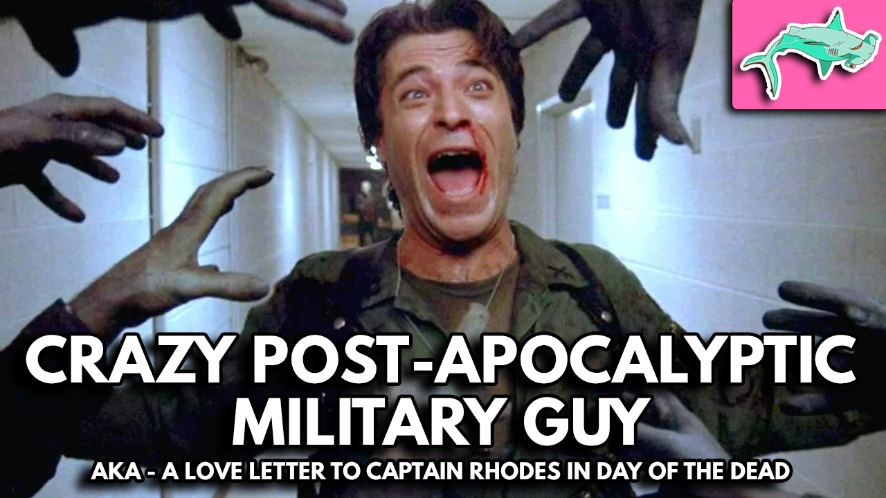 Crazy Post-Apocalypse Military Guy - Upside Down Shark